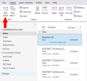 Composing an Email with Outlook Desktop Application - isoc.net