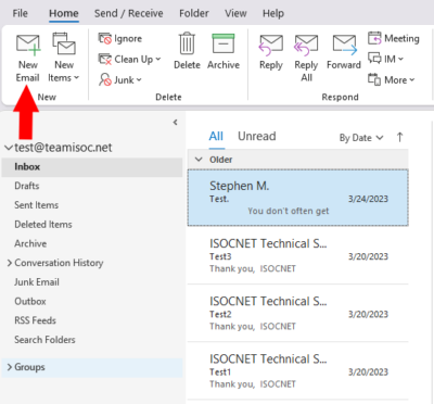 Composing an Email with Outlook Desktop Application - isoc.net