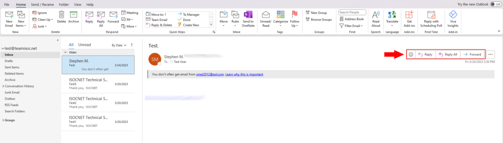 Composing an Email with Outlook Desktop Application - isoc.net