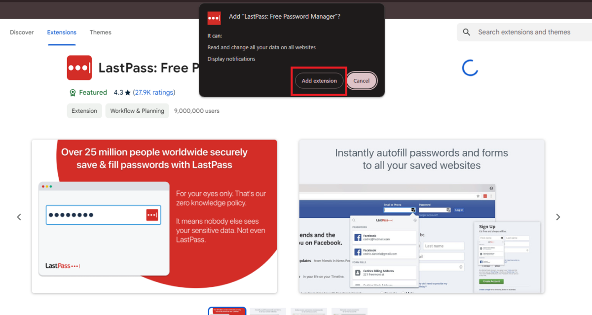 Downloading The LastPass Extension for your Browser - isoc.net